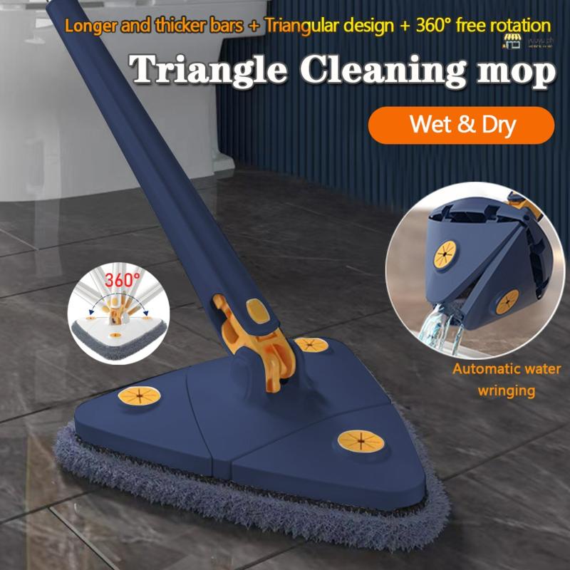 Triangular Twist Water Mop Free Hand Wash Dry/ Wet Dual Use for Ceiling ...