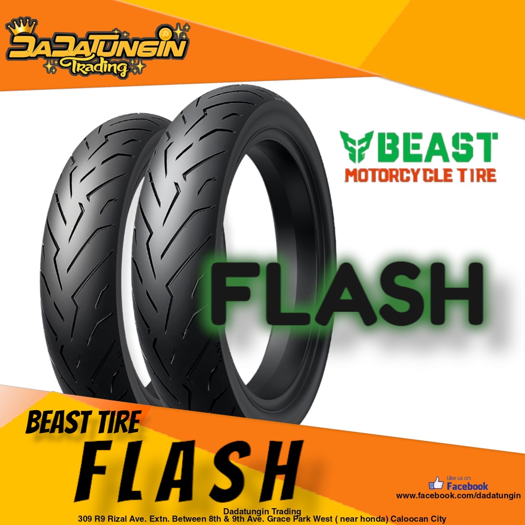 BEAST TIRE FLASH TUBELESS P6240 X14 X13 W/FREE SEALANT&PITO NMAX AEROX ...
