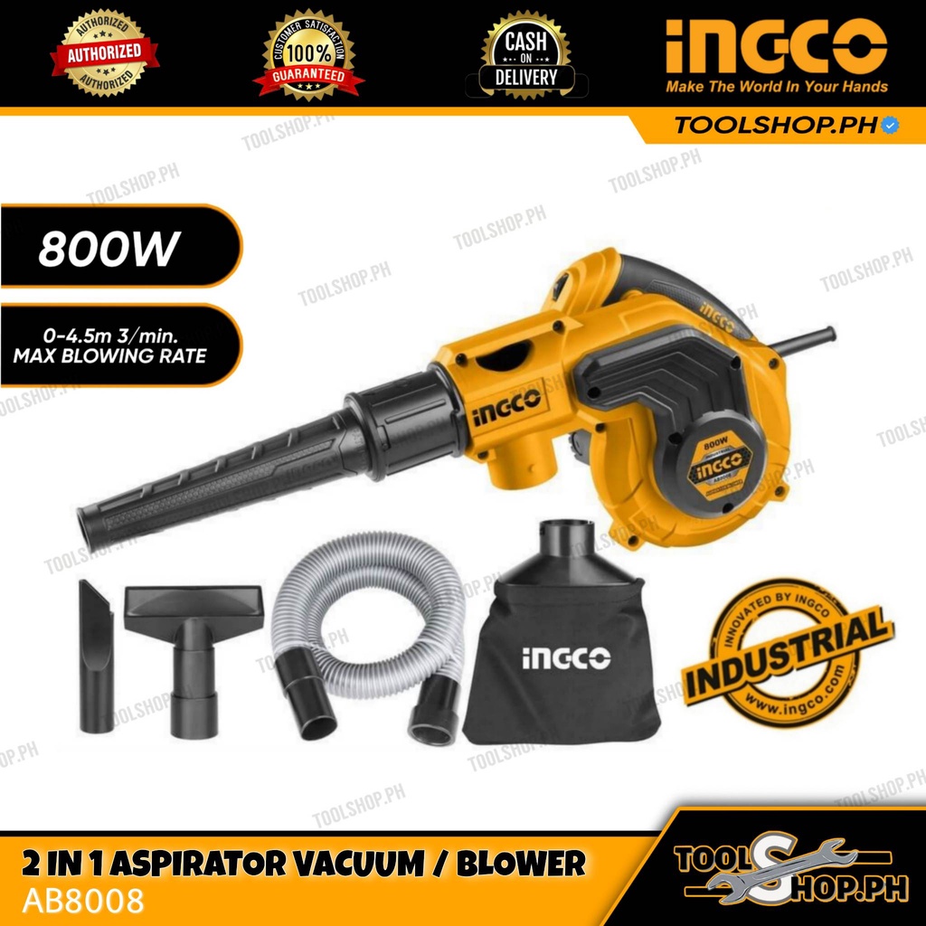 INGCO Aspirator Vacuum Blower 800W AB8008 | Shopee Philippines
