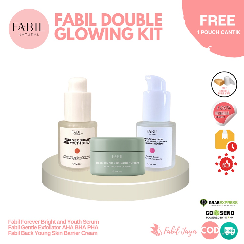 Fabil Double Glowing Kit Serum Savings Package Forever Bright and Youth ...