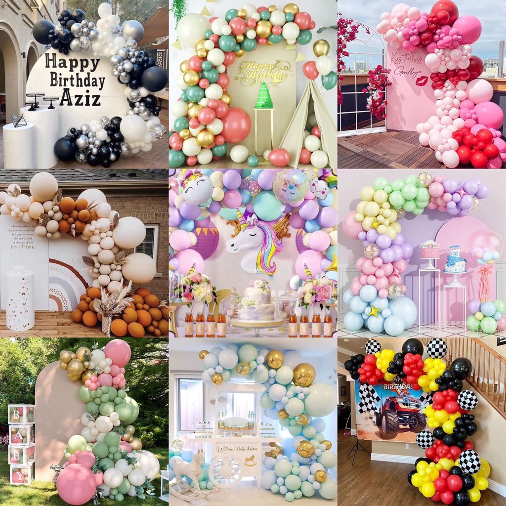 retro balloon big set birthday party wedding background decorations ...