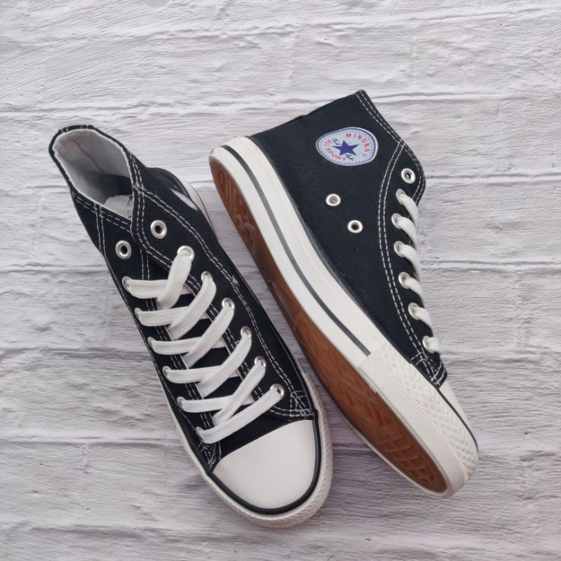 Advan X Mingbao Ladies High Cut Hi Top Black and White Women's Sneakers ...