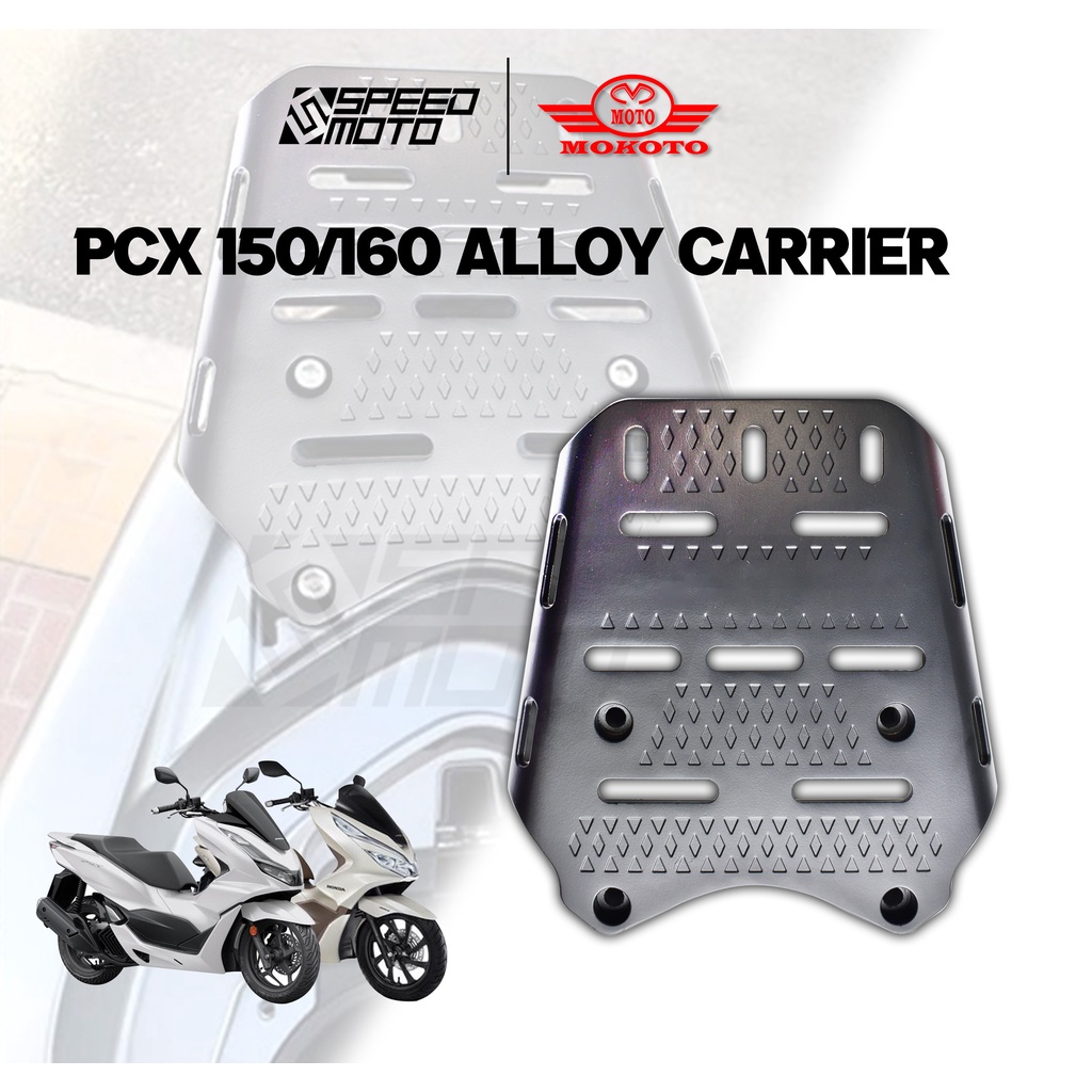 HONDA PCX 150 / 160 CNC FULL ALLOY HEAVY DUTY TOP BOX BRACKET / REAR ...