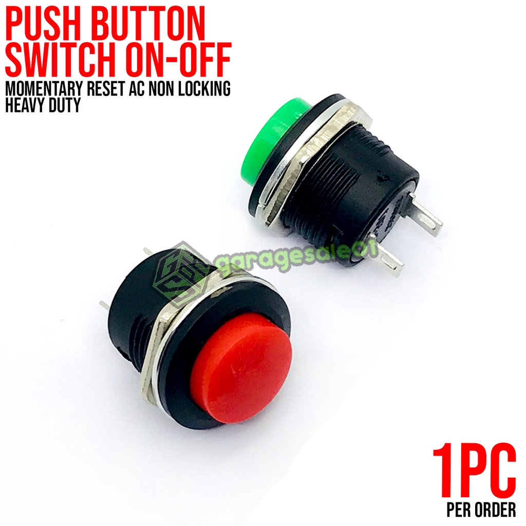 Momentary SPST Push Button Switch AC 125V 6A/250V 3A DS-601 | Shopee ...