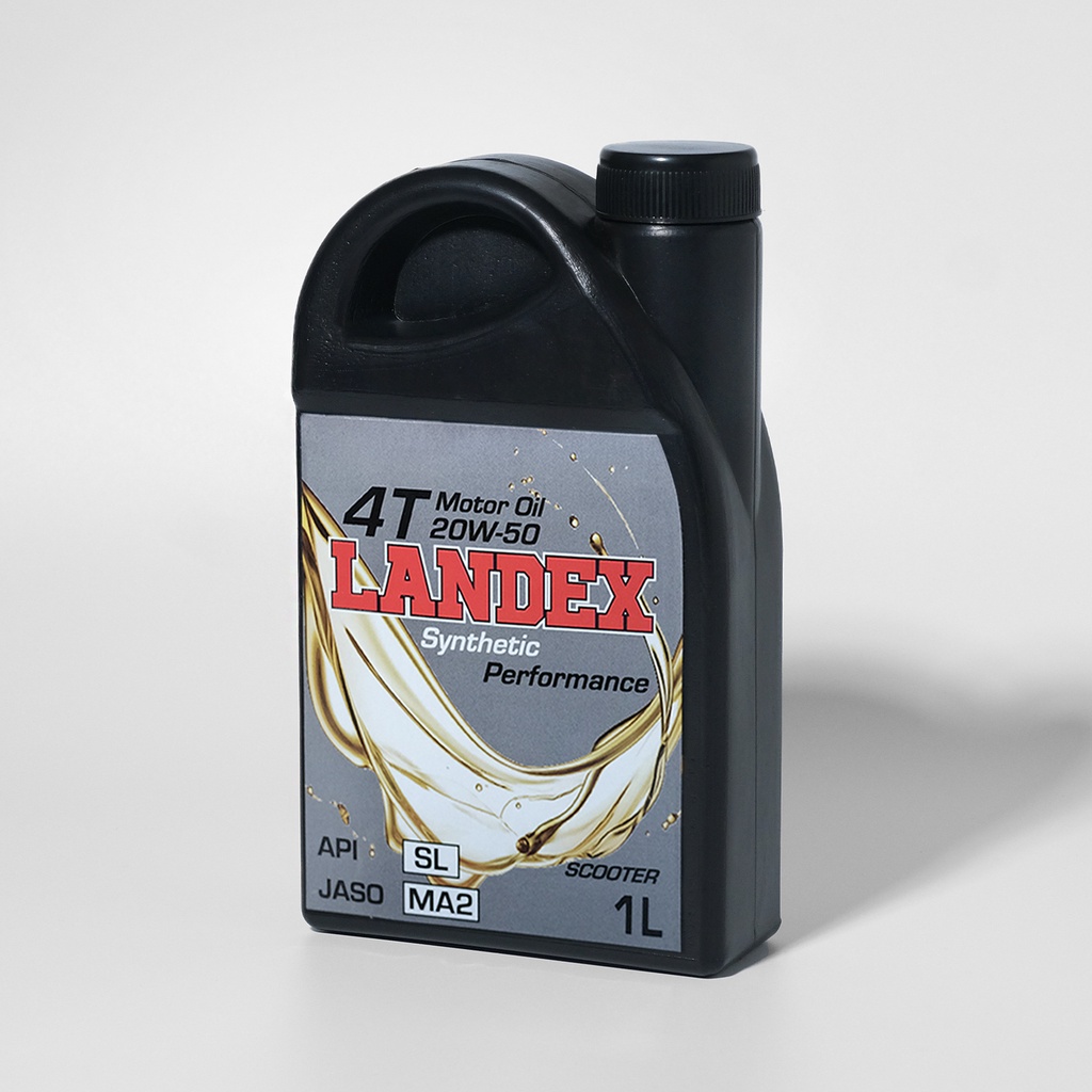 LANDEX 4T MOTOR OIL 20W50 SYNTHETIC PERFORMANCE API SL JASO MA2 SCOOTER OR UNDERBONE 1L | Shopee ...