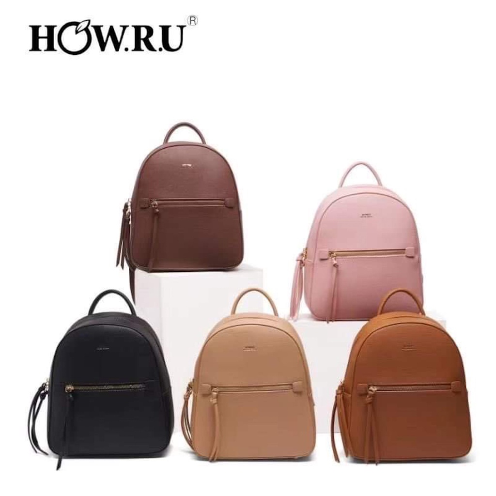 ORIGINAL HOWRU LEATHER BACKPACK PLAIN | Shopee Philippines