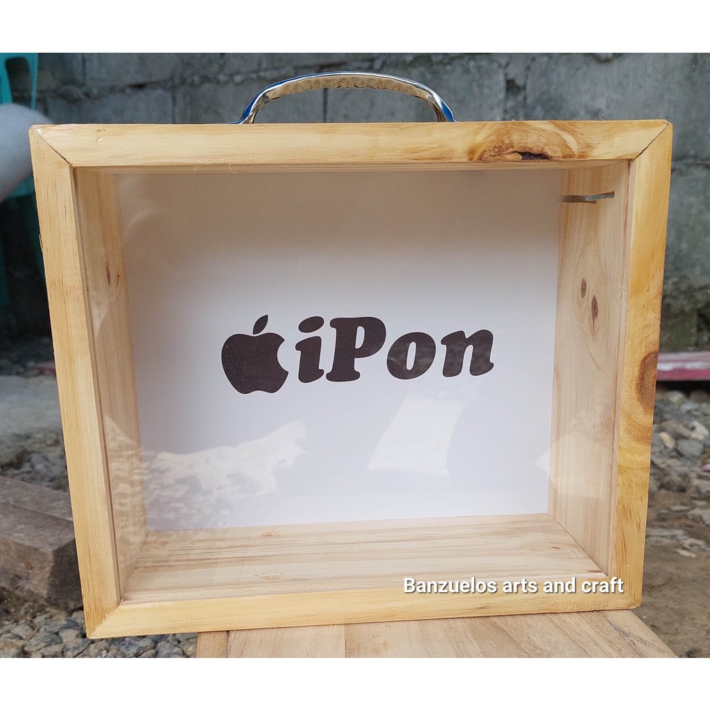 Wooden Coinbank with Customized design | Shopee Philippines