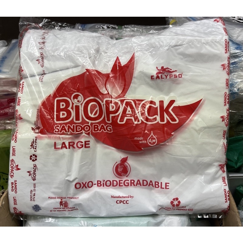 Heavy Duty Large Biopack Plastic Sando Bag (OXO-Biodegradable) | Shopee ...