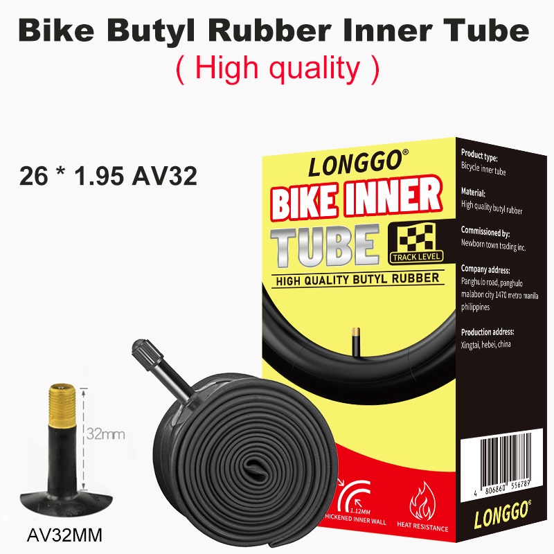 LONGGO Bike Inner Tube MTB Interior 26/27.5/29er/700C Tire Presta Valve ...