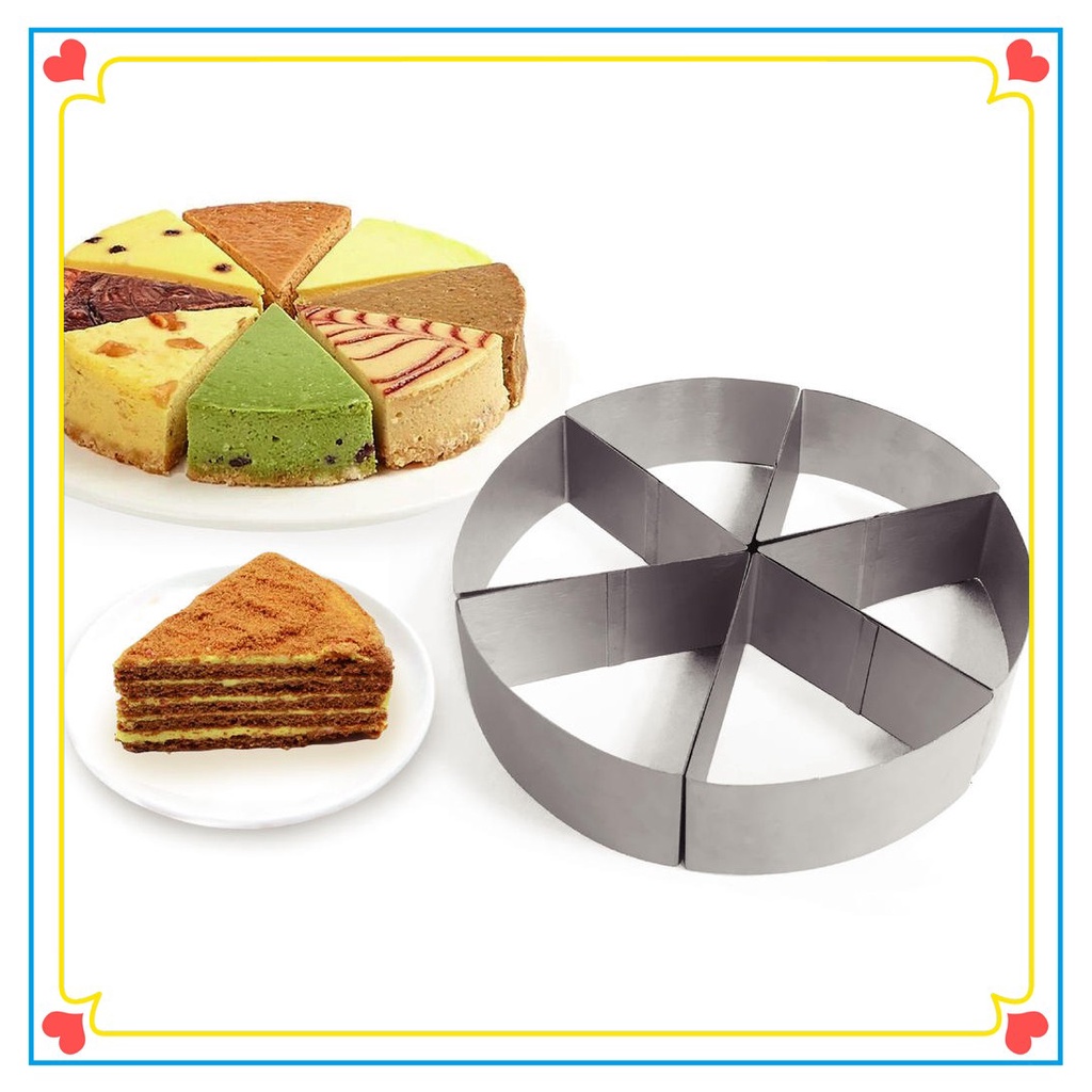 Stainless Steel Cake Cutting Mold Round Mela Mousse Cake 6 Bisector ...