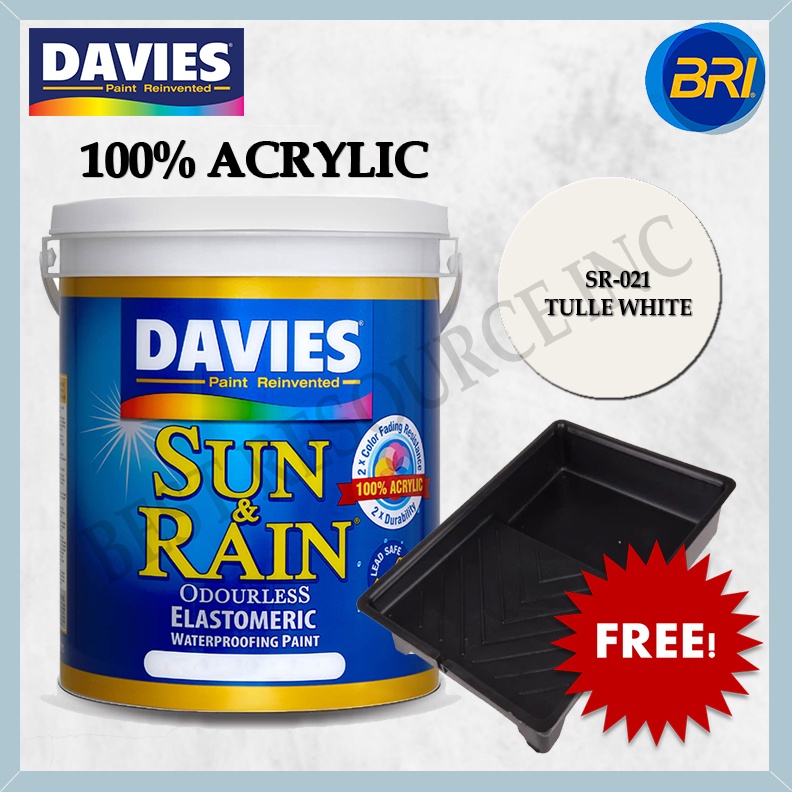 DAVIES SR-021 SUN & RAIN TULLE WHITE 16L w/ FREE PAINT TRAY | Shopee ...