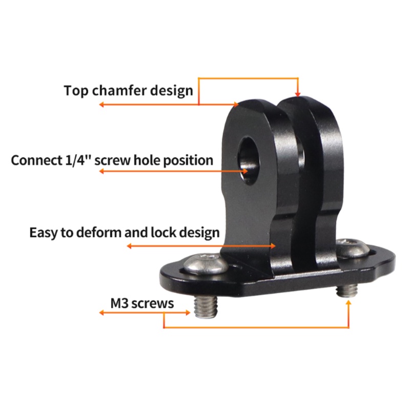 Aluminum Alloy M3 Mini Tripod Adapter Mount for GoPro DJI Action Camera ...