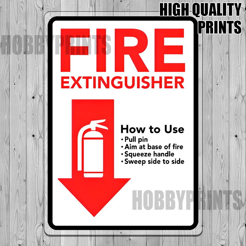 Laminated Signages Fire Extinguisher Sign | Shopee Philippines