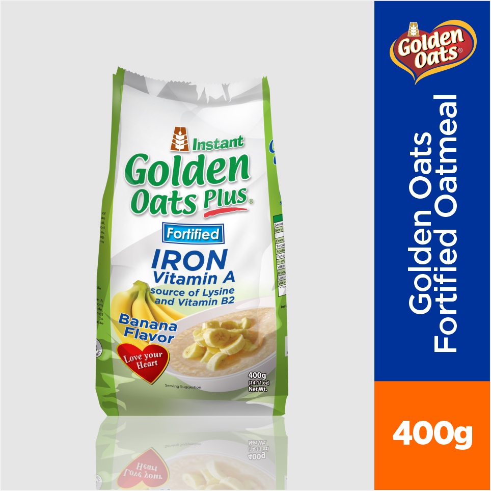 GOLDEN OATS Plus Fortified Vitamin A with Iron and Lysine-Banana Flavor ...