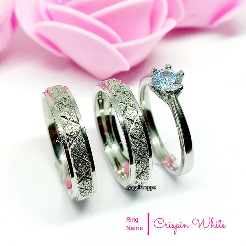3in1 Set [Wedding ring and Engagement Ring] | Shopee Philippines