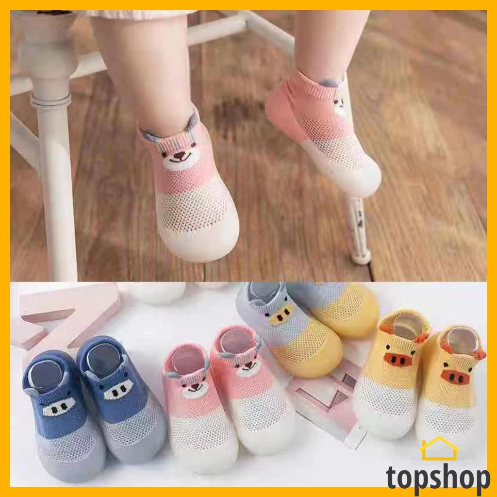 TOPSHOP Baby Summer Thin Mesh Cotton Sock Non-Skid Breathable Slipper ...