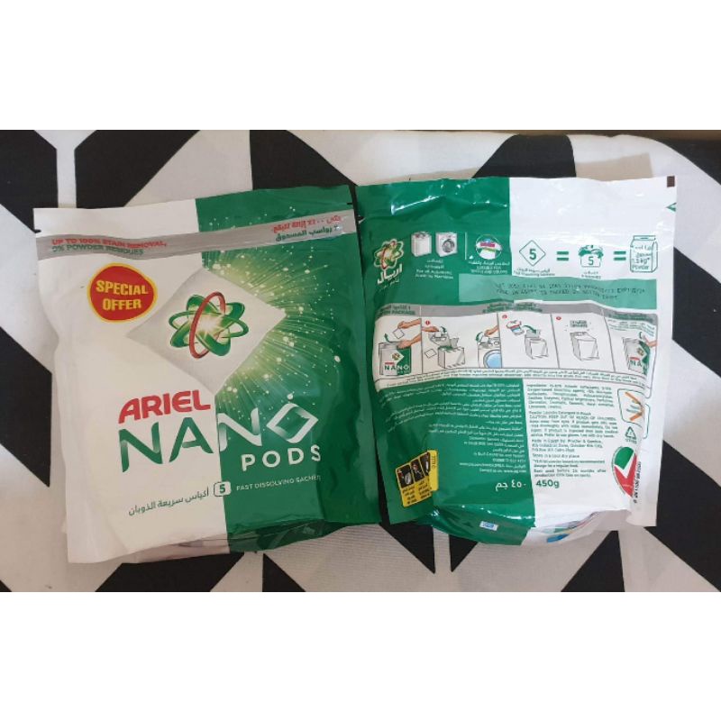 Ariel Nano Pods Laundry Detergent (5counts/Pack or 1count) | Shopee ...