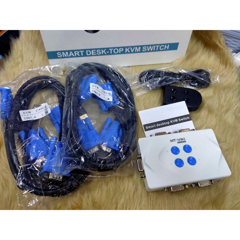 KVM Switch USB 4 Ports Auto with Cables (MT-204KL) | Shopee Philippines