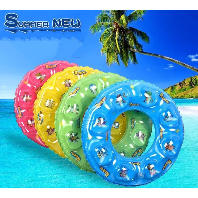 Swimming Pool Ring Inflatable Double Layer Float For Kids & Adult ...