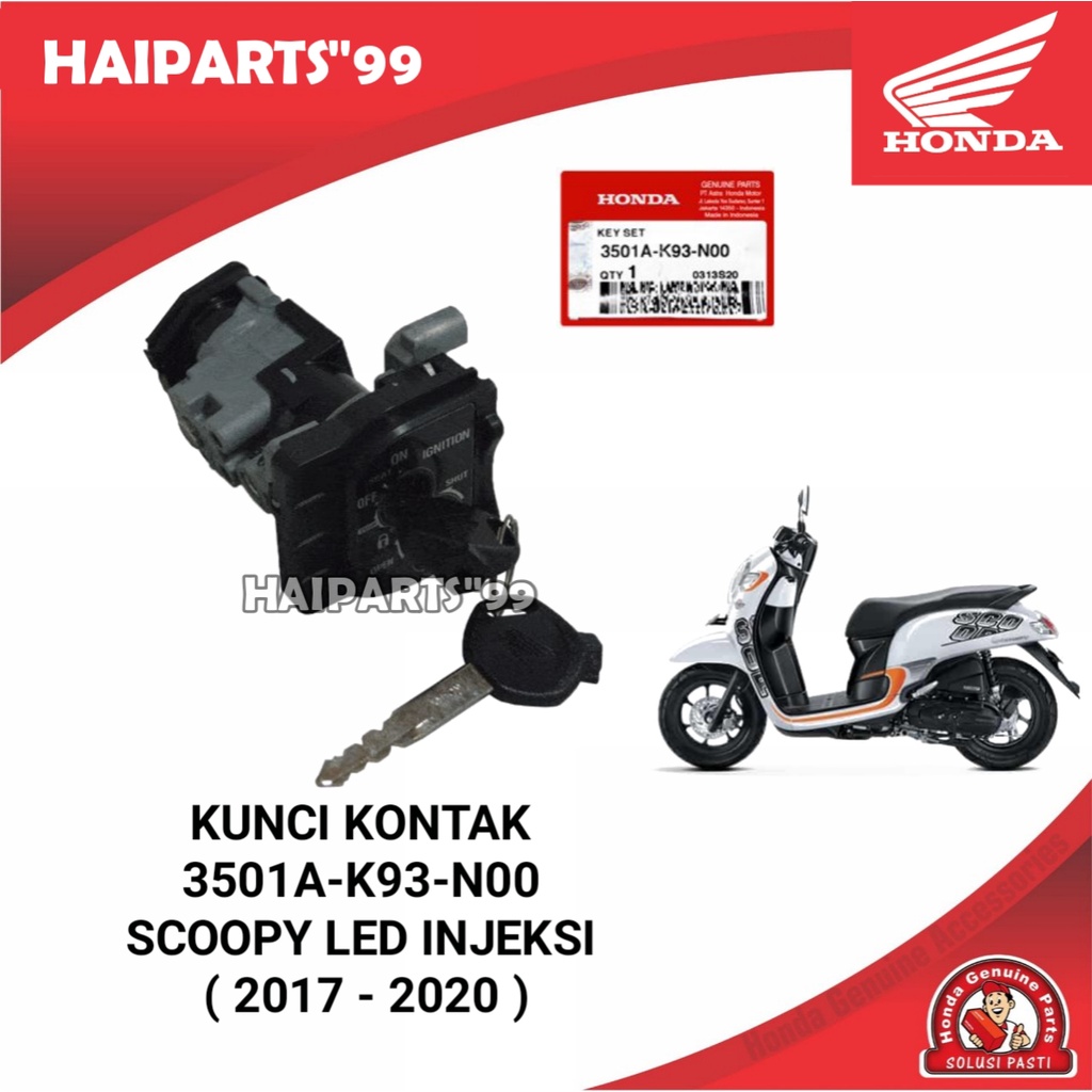 Honda Scoopy FI 2017 Led Injection Ignition Key Set - Original Honda ...