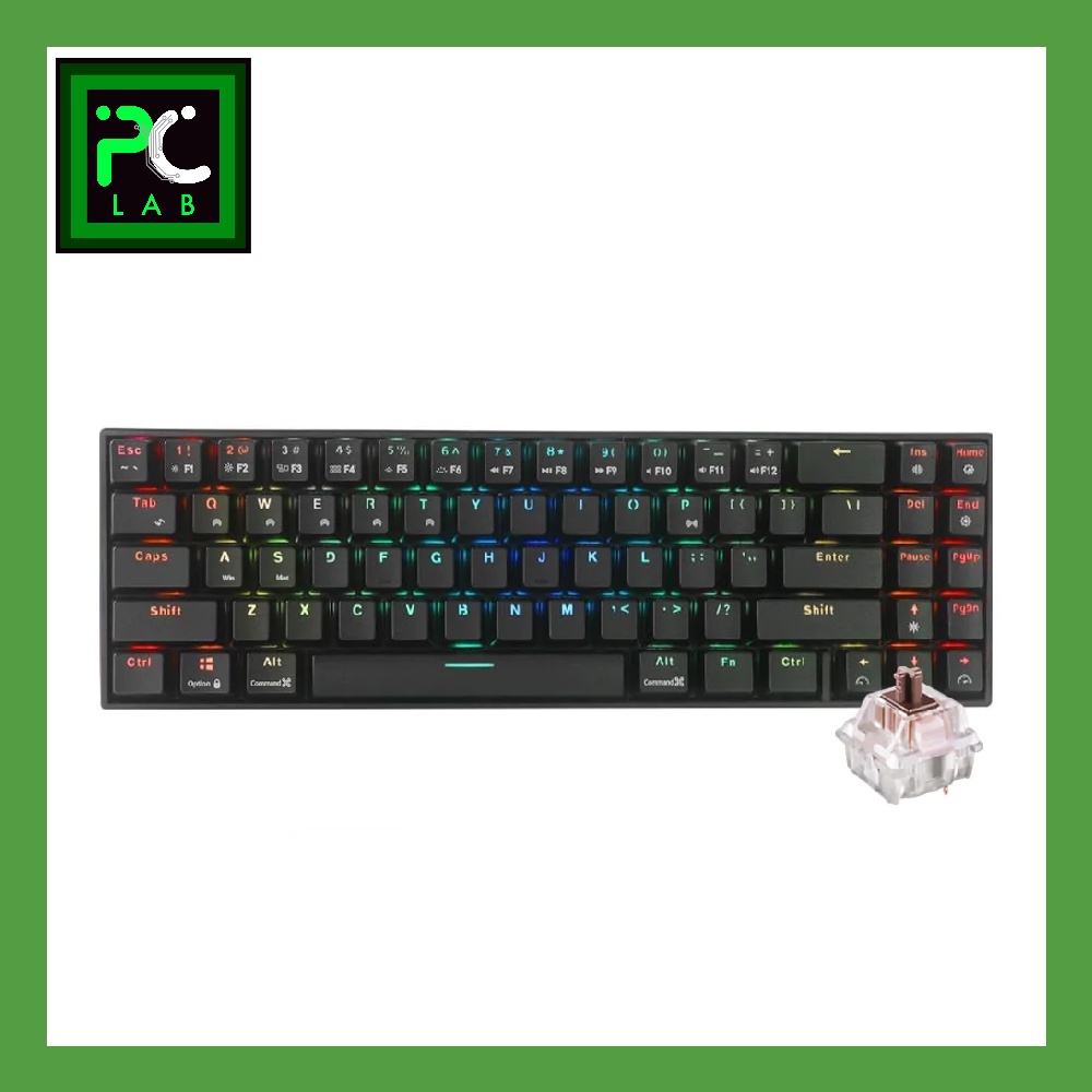 Royal Kludge RK71 71-keys Black RGB Wireless Mechanical Keyboard- Huano ...