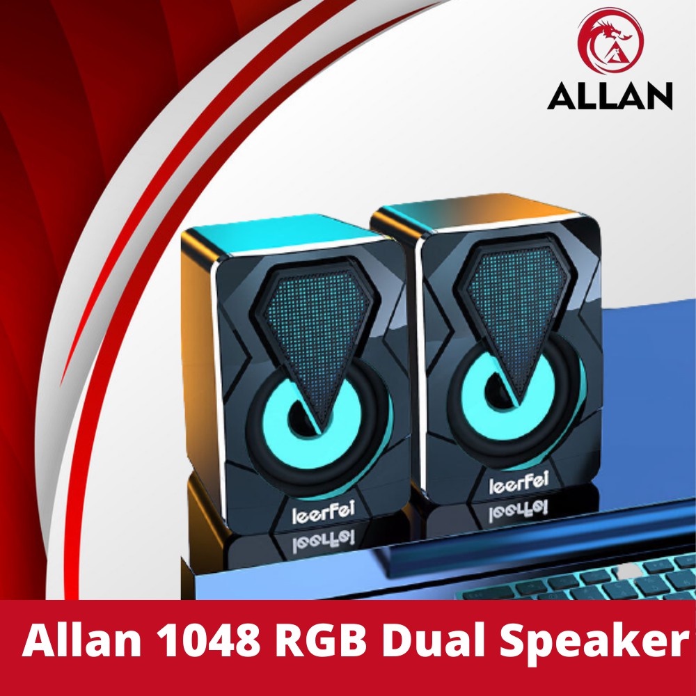 ALLAN RGB Speaker Desktop Laptop Mobile Phone USB Audio Mini Desktop ...
