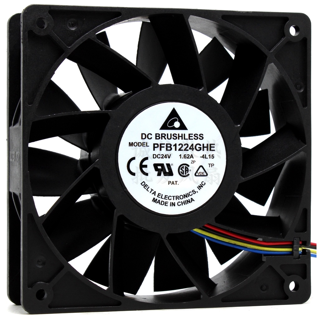 Delta PFB1224GHE 12038 24V 1.62A 12cm High Air Volume ABB Inverter Fan ...