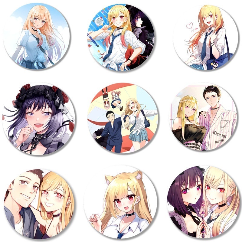 My Dress-Up Darling Cosplay Badge Anime Accessories Kitagawa Marin ...