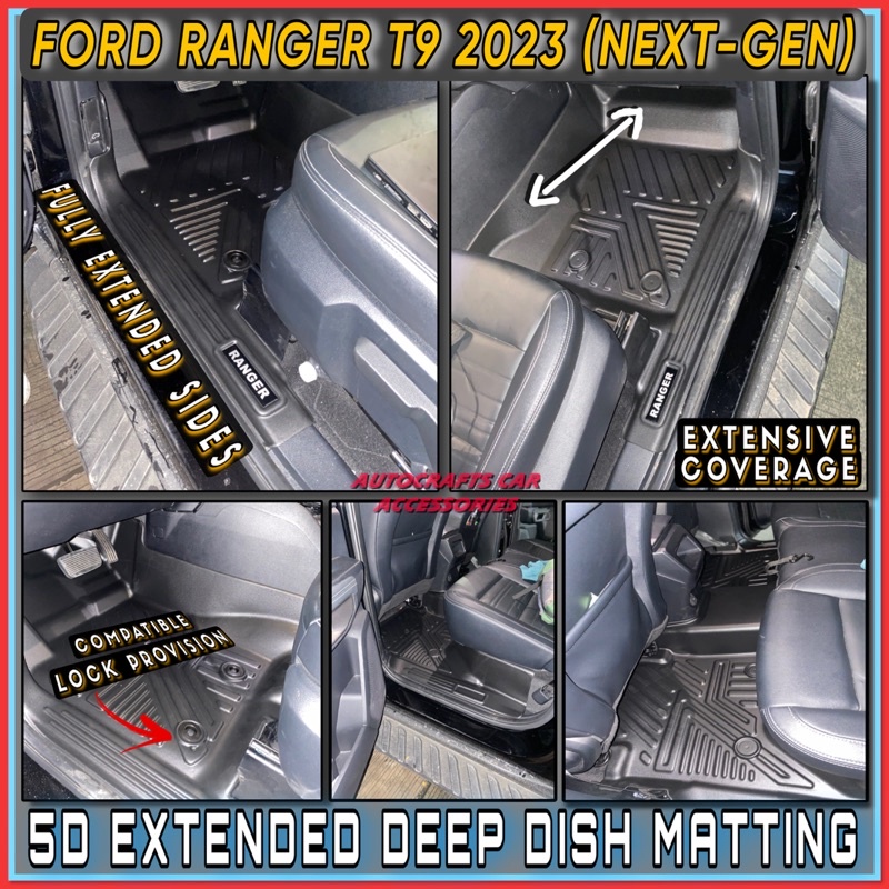 FORD RANGER 2023-2024 5D FULLY EXTENDED DEEP DISH MATTING (FORD RANGER T9) | Shopee Philippines