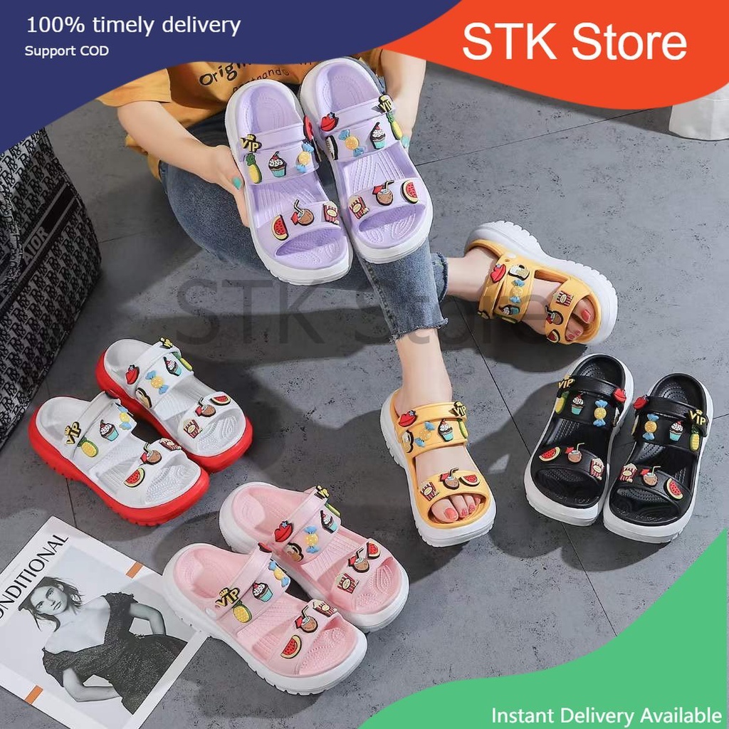 ST7321 SHUTA Classic Bae Clogs Heels Beach Walk Slides Sandals For ...
