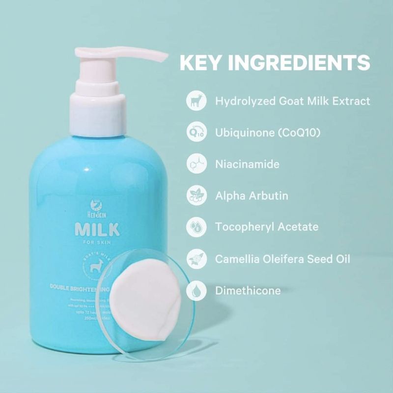 Herskin double brightening lotion 250ml with goats milk,niacinamide ...
