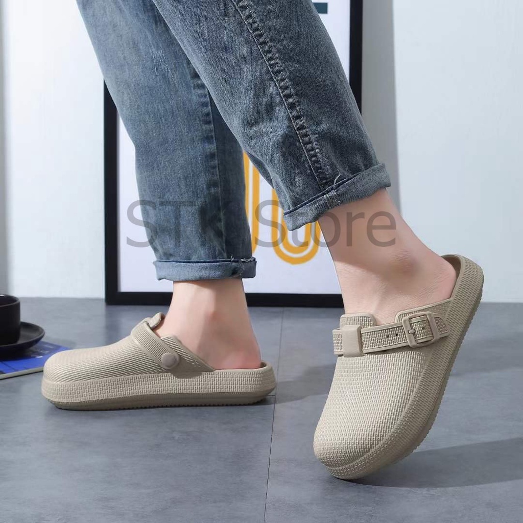 ST9050 Fashion Men's Half Shoes Korean Summer Casual Home Slippers ...