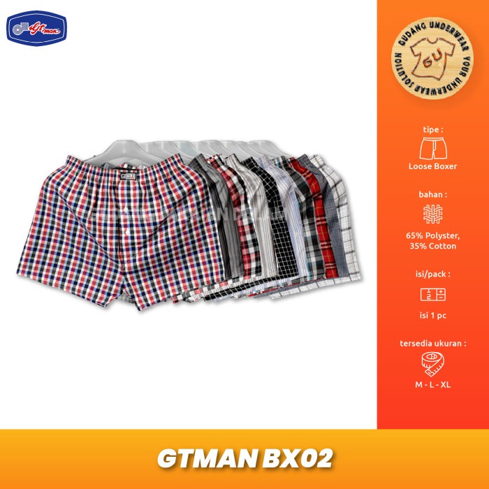 KATUN Gtman Bx02 Adult Men's Cotton Boxer Boxers Contents of 1 | Shopee Philippines