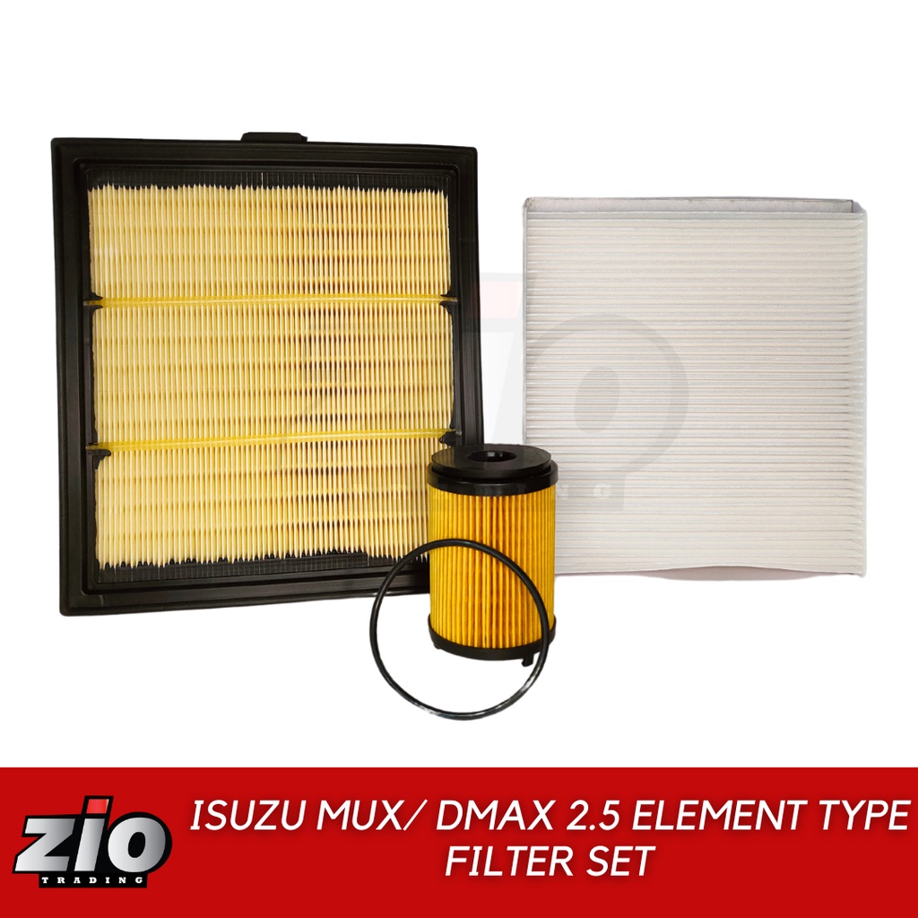 Isuzu D-Max, Isuzu MU-X Filter Set (Element Type Oil Filter) | Shopee ...