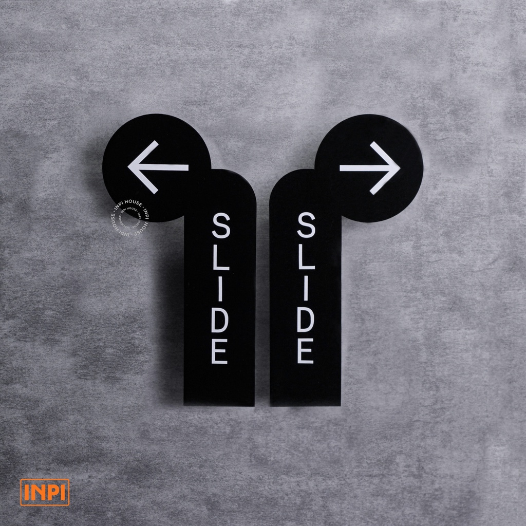 Acrylic Sliding Door Signage Arrow Slide - INPI House | Shopee Philippines