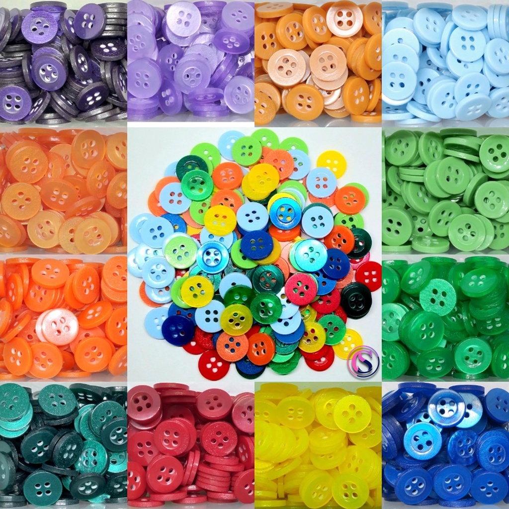 Clothing BUTTONS 11MM 4 HOLES / SCHOOL UNIFORM BUTTONS 18L 4 HOLES 144 ...