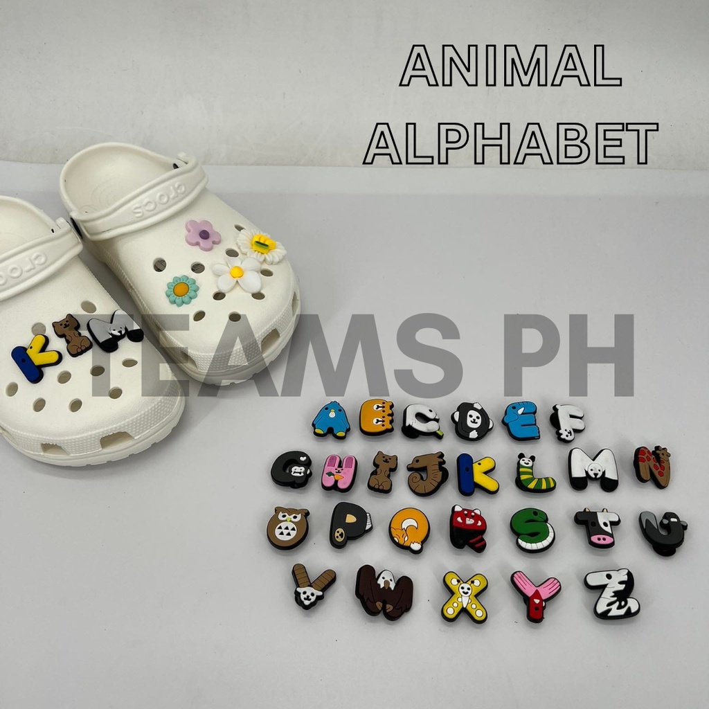 CROCS JIBBITZ CHARM ACCESSORY CUTE ANIMAL LETTERS A-Z | Shopee Philippines