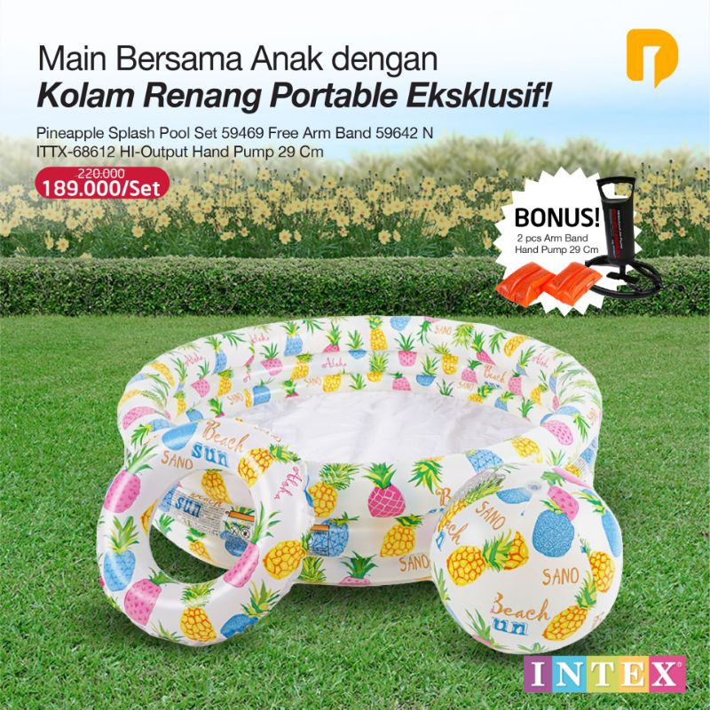 Intex Pineapple Splash Pool Set 59469/ Children's Swimming Pool ...