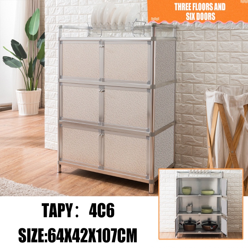 Aluminum alloy cabinet dining cupboard wine cabinet storage storage ...