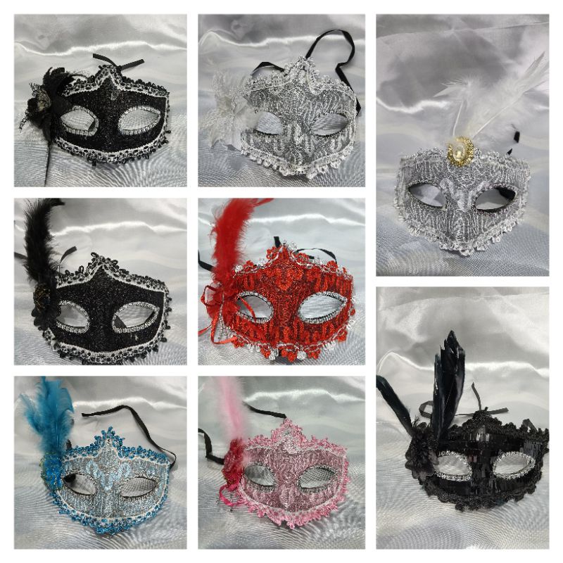 Laced and Feathered Ball Mask for Ladies / Masquerade | Shopee Philippines