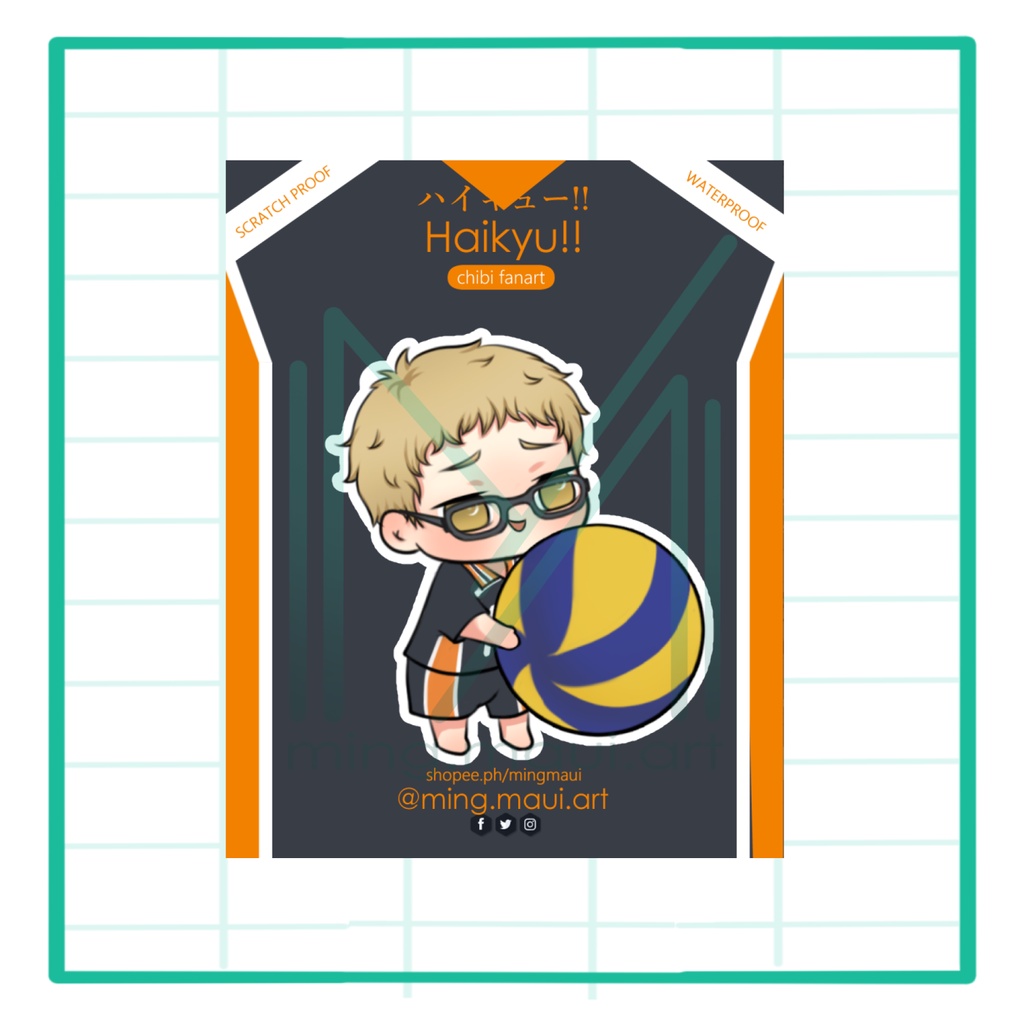 Haikyuu Karasuno Matte Vinyl Stickers Mingmauiart Shopee Philippines