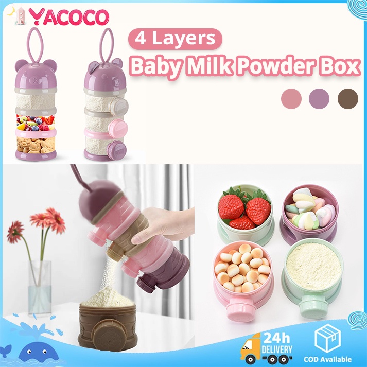4Layer Portable Baby Food Storage Box Multiple Opening Infant Milk ...