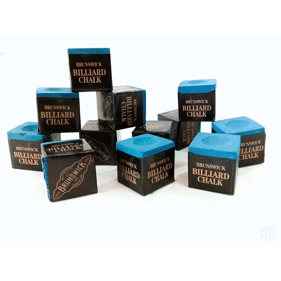 BUY 12 TAKE 12 PCS BRUNSWICK DARK GRAY OR BLUE BILLIARD CUE CHALK /TISA NG TAKO SA BILYARAN/ COD ...