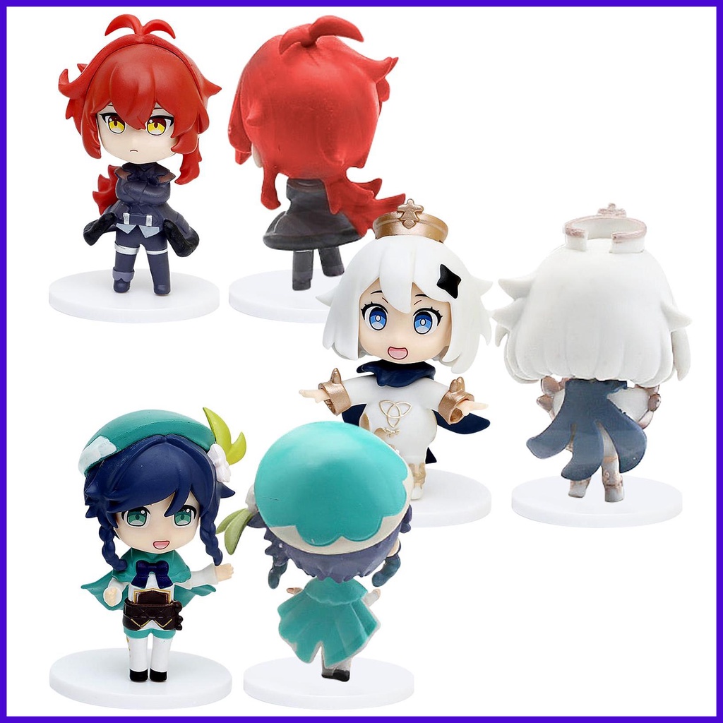 6pcs/set Genshin Impact Paimon Anime Figure Paimon Action Figure ...