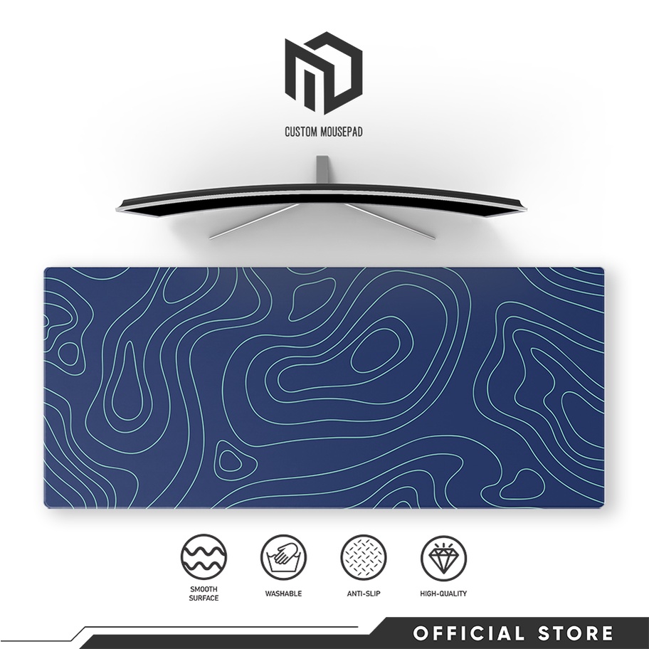 MD Mousepad | Topographic | Extended Large Gaming Mouse pad Deskmat ...