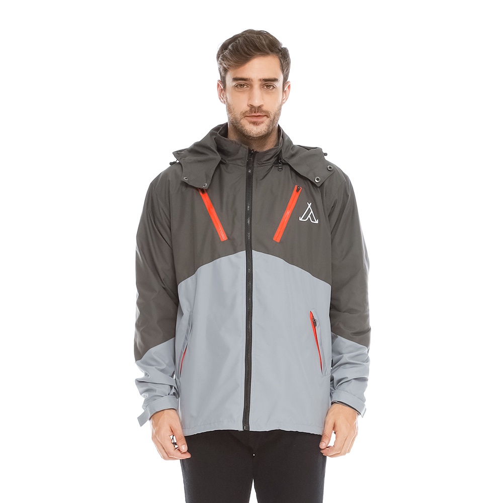 Taslan Jacket Men Outdoor Arkana Series Gray Charcoal | Shopee Philippines