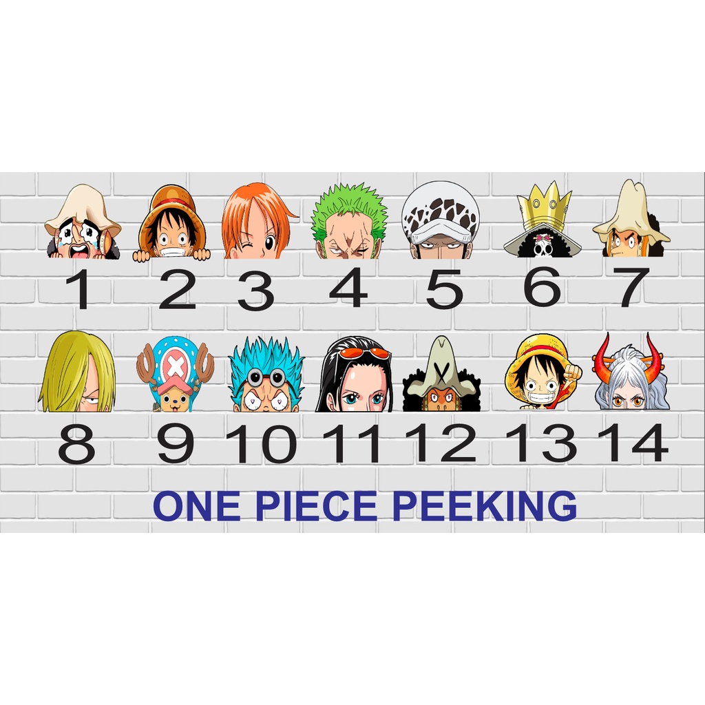 ONE PIECE PEEKING STICKER | Shopee Philippines