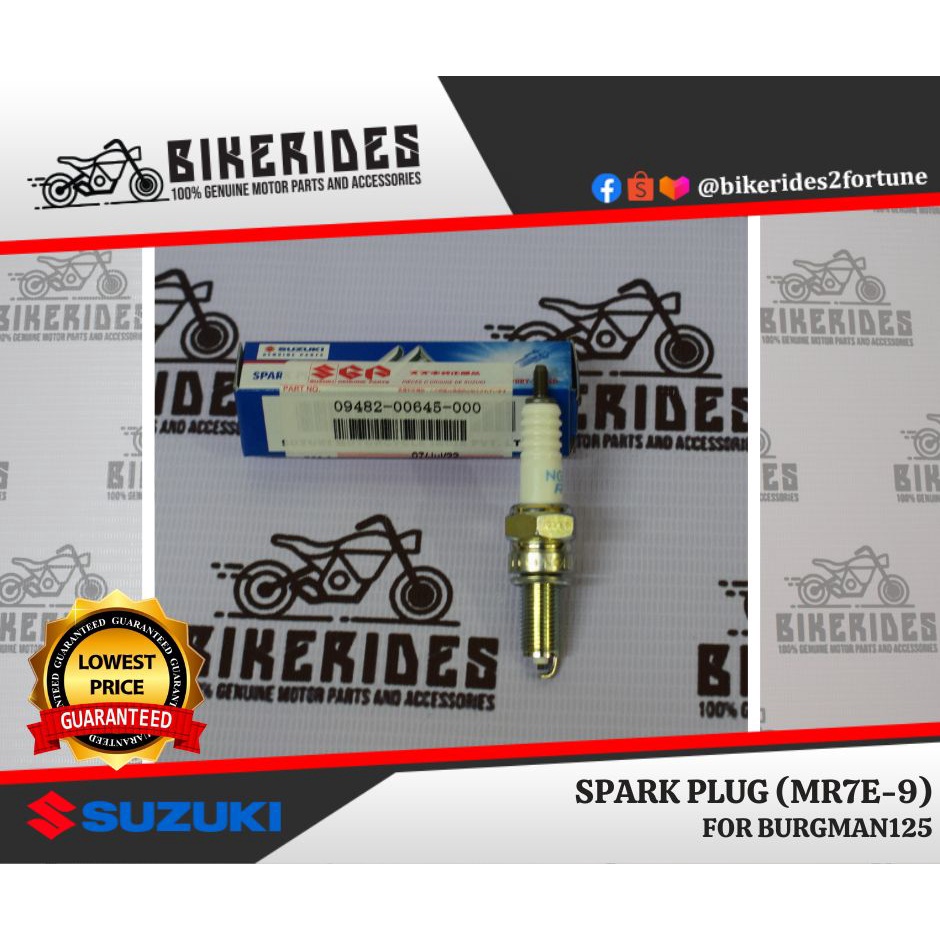 SPARK PLUG (MR7E-9) SGP (BURGMAN 125) GENUINE SUZUKI (09482-00645-000 ...