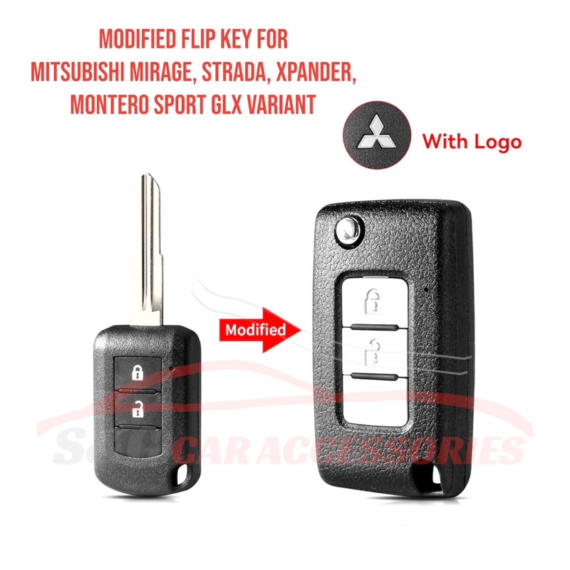 Modified Flip Key For Mitsubishi Mirage, Strada, Xpander, Montero sport ...