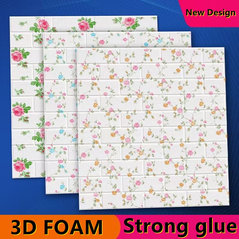 BIG SALE 3D DIY Wallpaper Dinding Wall Stickers Foam Waterproof Self ...